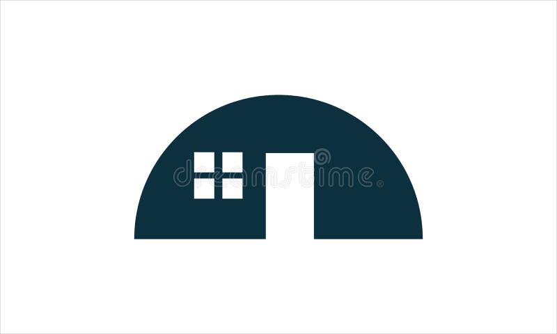 Real State Circle House Icon Logo Design Illustration Stock Vector ...