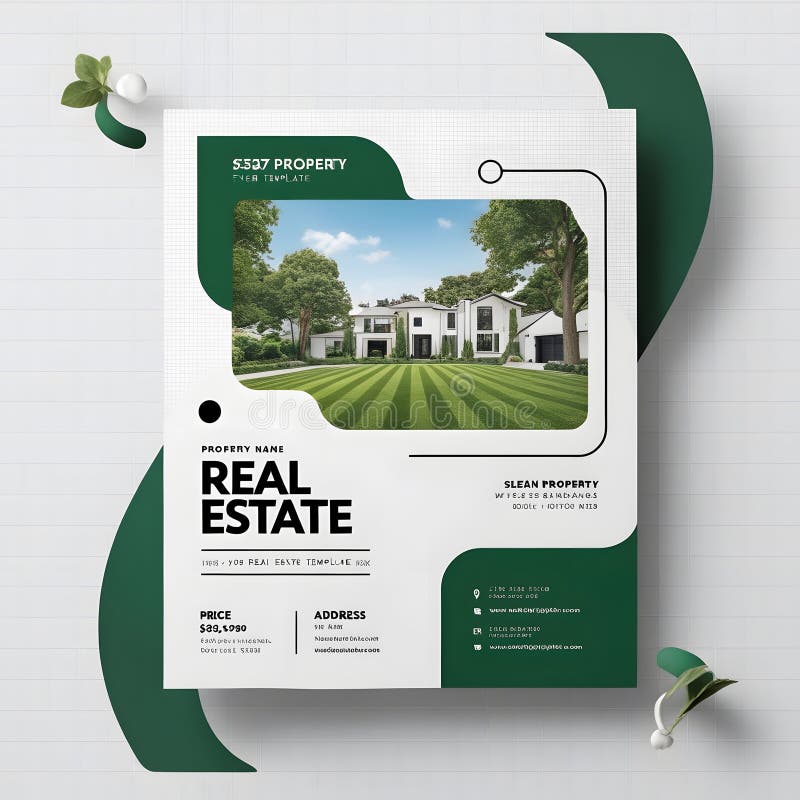 Real State Flyer Template Banner Design Stock Illustration ...