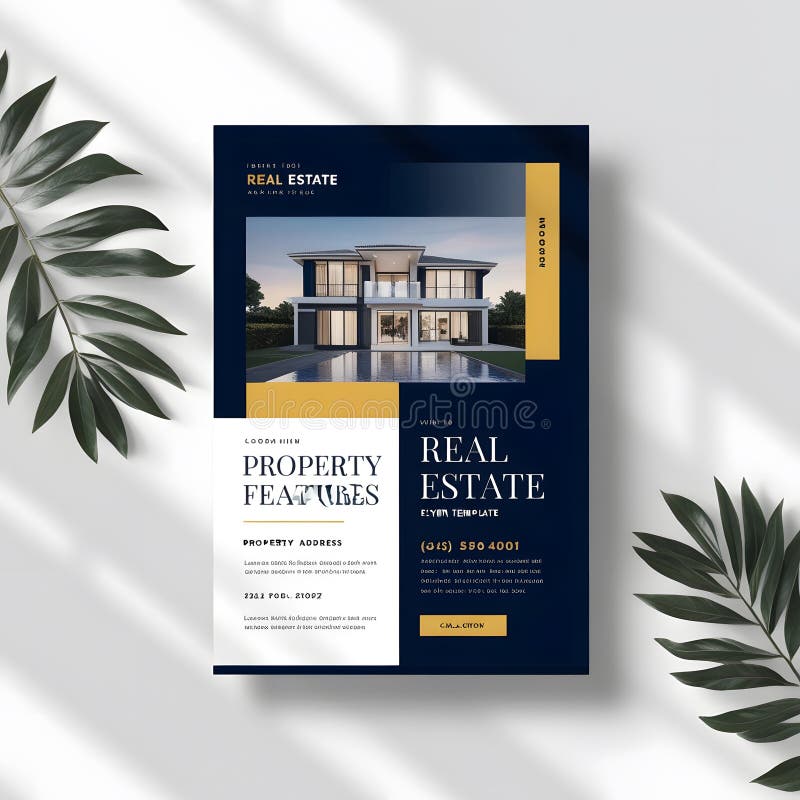 Real State Flyer Template Banner Design Stock Illustration ...