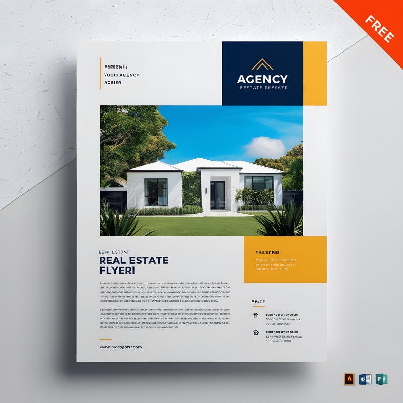 Real State Flyer Template Banner Design Stock Illustration ...