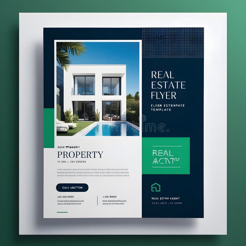 Real State Flyer Template Banner Design Stock Illustration ...
