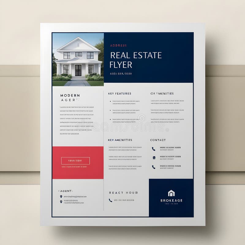 Real State Flyer Template Banner Design Illustration Stock Photo ...