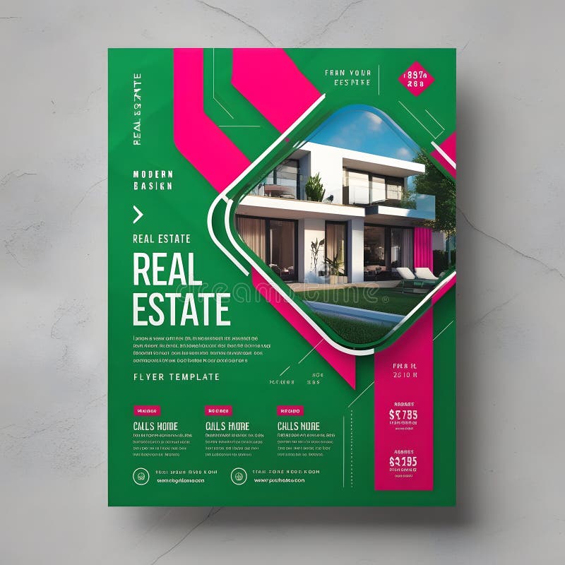 Real State Flyer Template Banner Design Stock Illustration ...