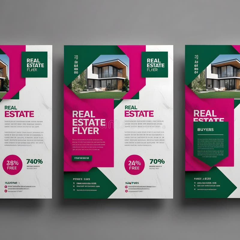 Real State Flyer Template Banner Design Stock Illustration ...
