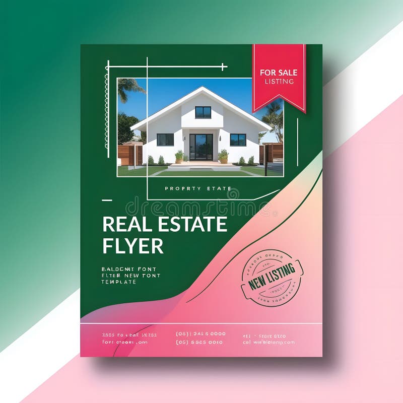 Real State Flyer Template Banner Design Stock Illustration ...