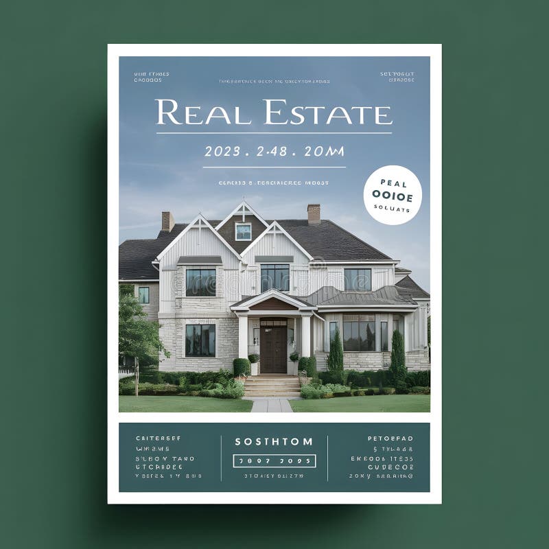 Real State Flyer Template Banner Design Stock Illustration - Illustration of realty, estate ...