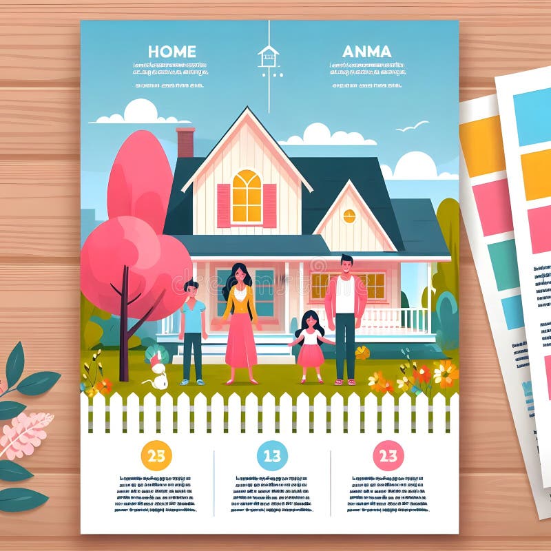 Real State Flyer Template Banner Design Illustration Stock Photo ...