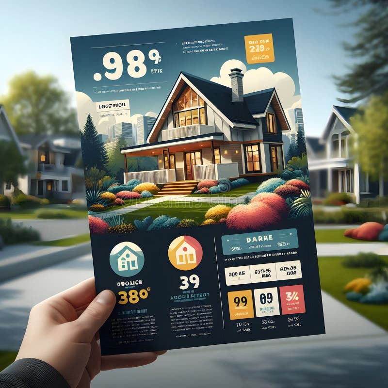 Real State Flyer Template Banner Design Illustration Stock Image ...