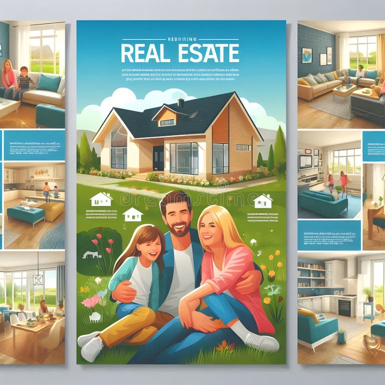 Real State Flyer Template Banner Design Illustration Stock Photo ...