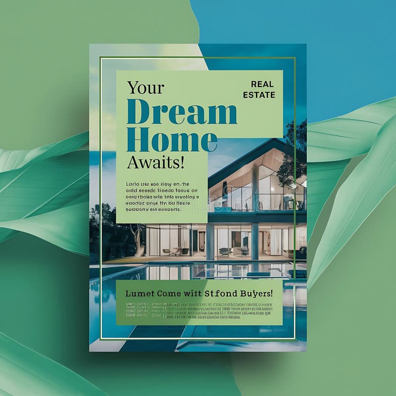 Real State Flyer Template Banner Design Illustration Stock Image ...