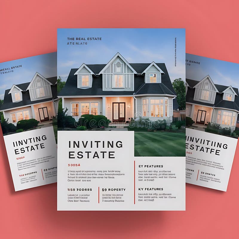 Real State Flyer Template Banner Design Illustration Stock Photo ...