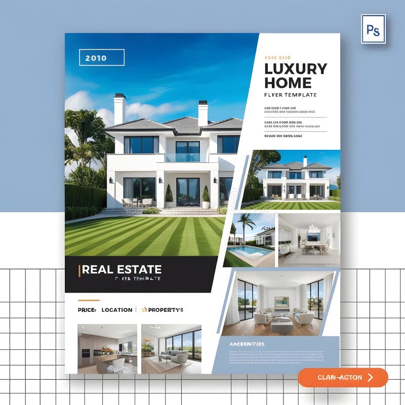 Real State Flyer Template Banner Design Illustration Stock Photo ...