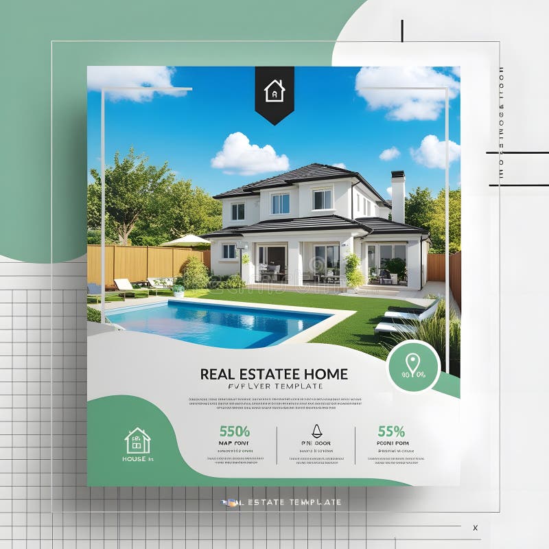 Real State Flyer Template Banner Design Illustration Stock Photo ...