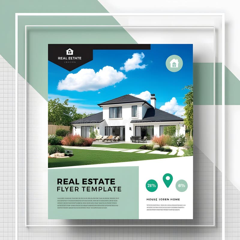 Real State Flyer Template Banner Design Illustration Stock Image ...