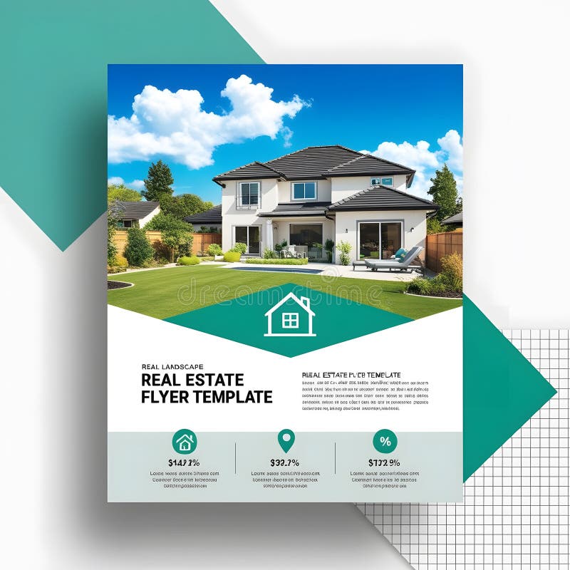 Real State Flyer Template Banner Design Illustration Stock Photo ...