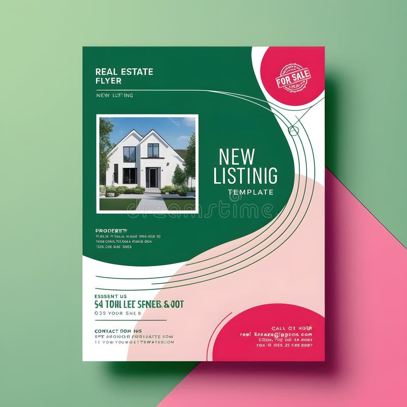 Real State Flyer Template Banner Design Illustration Stock Image ...