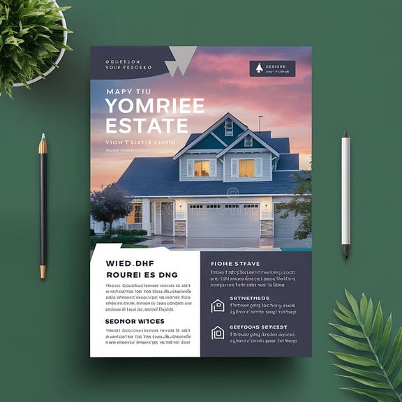 Real State Flyer Template Banner Design Illustration Stock Photo ...