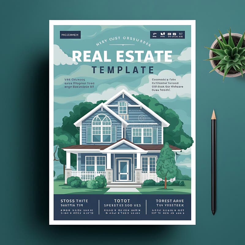 Real State Flyer Template Banner Design Illustration Stock Photo ...