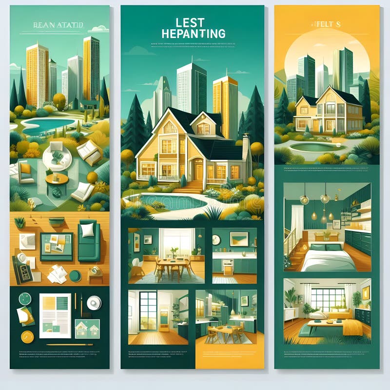 Real State Flyer Template Banner Design Illustration Stock Photo ...