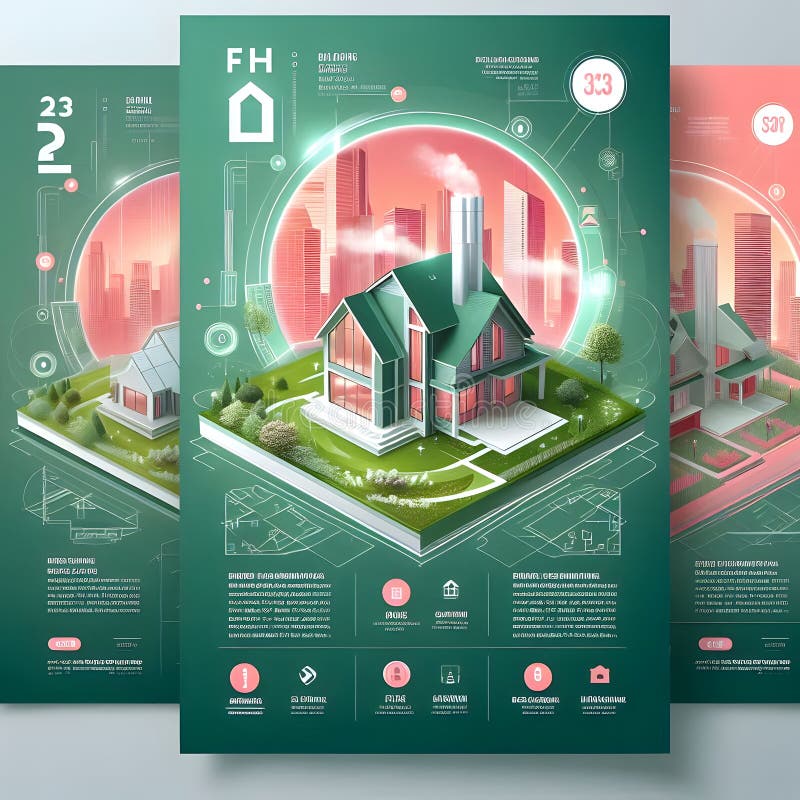 Real State Flyer Template Banner Design Illustration Stock Image ...