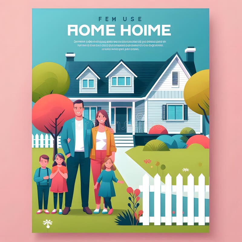 Real State Flyer Template Banner Design Illustration Stock Image ...