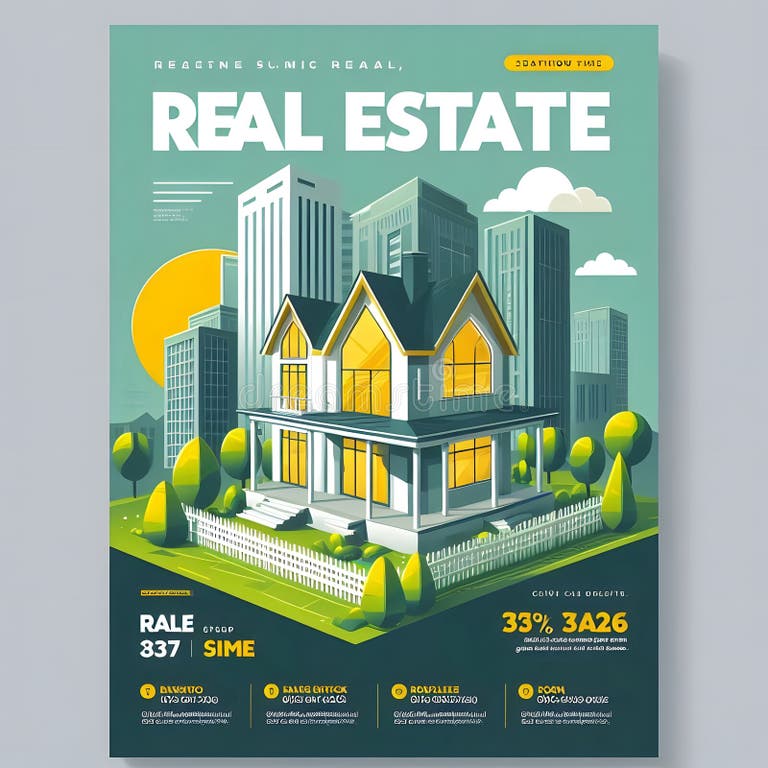 Real State Flyer Template Banner Design Illustration Stock Photo ...