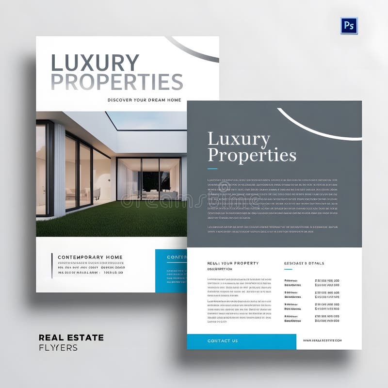 Real State Flyer Template Banner Design Illustration Stock Image ...