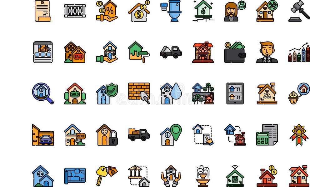 Real State Icons High-Quality Vector Icons Collection with Editable ...