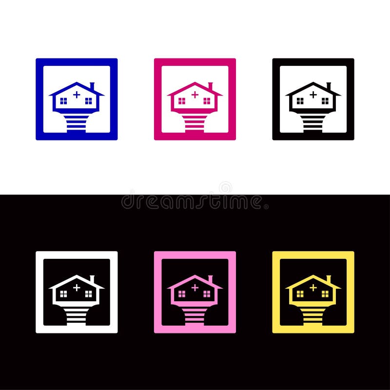 Real State Vector Logo Medical Icon Stock Vector - Illustration of ...