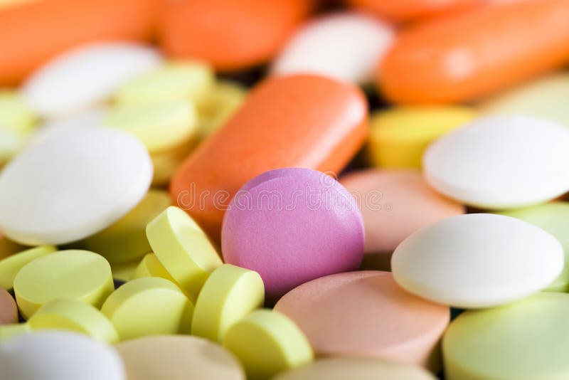Real tablets stock photo. Image of colored, prescription - 201251002