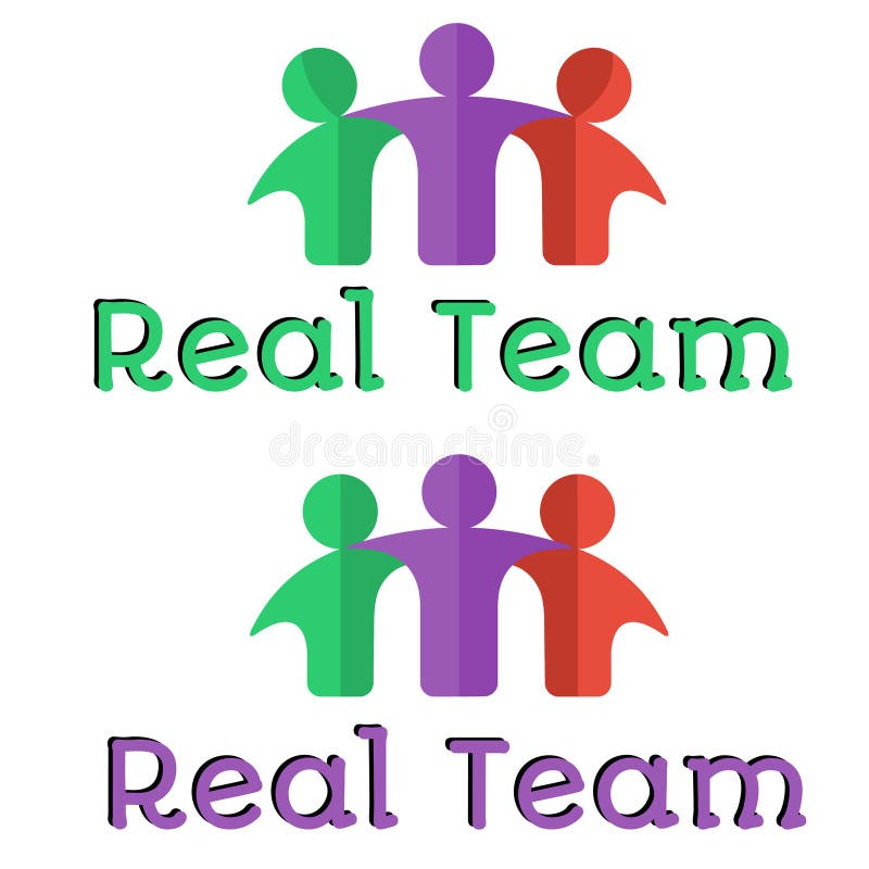 Real Team / Teamwork Logotype Template. Stock Vector - Illustration of ...