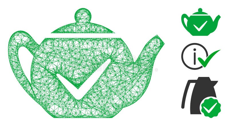 Real Teapot Polygonal Web Vector Mesh Illustration Stock Illustration ...