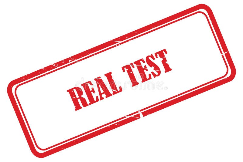 Real test stamp on white stock illustration. Illustration of credible ...