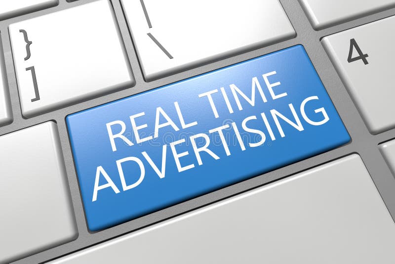 Real Time Advertising stock illustration. Illustration of real - 48003646