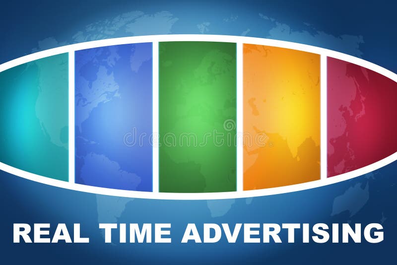 Real Time Advertising stock illustration. Illustration of display ...
