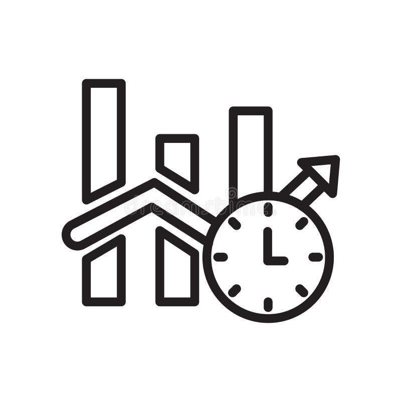 Real Time Data Icon Isolated on White Background Stock Vector ...