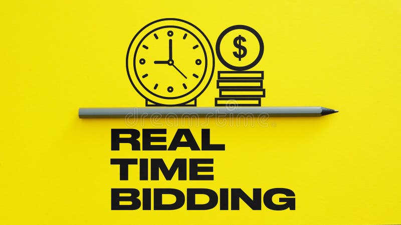 Real Time Bidding RTB is Shown Using the Text Stock Photo - Image of ...