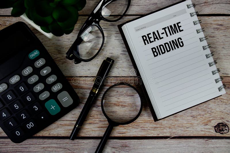 Real-time Bidding (RTB) Text on Notepad, Business and Financial Concept ...