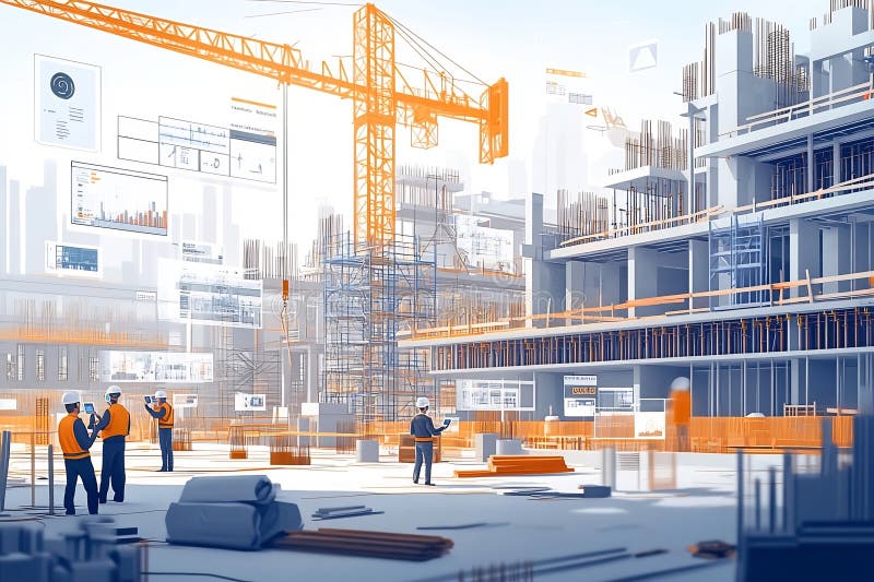 Real Time Construction Site Management Facilitated by Dashboards and Collaborative Tools Stock ...