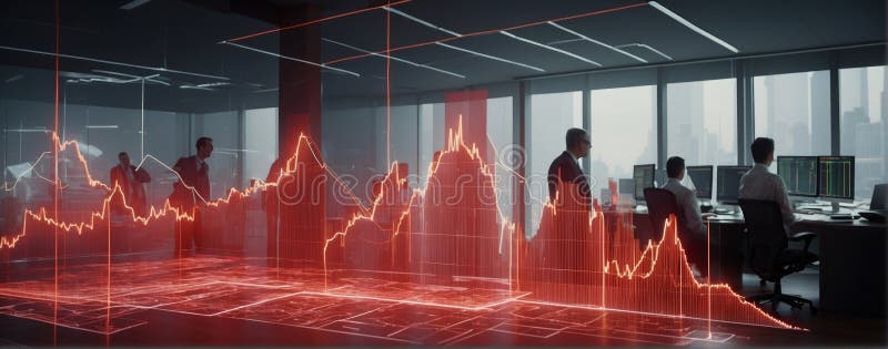 Real-Time Data Analysis in the Modern Office Stock Illustration ...