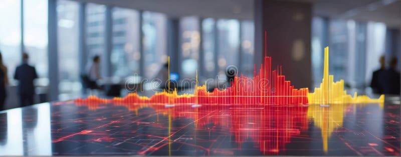 Real-Time Data Analysis in the Modern Office Stock Illustration ...