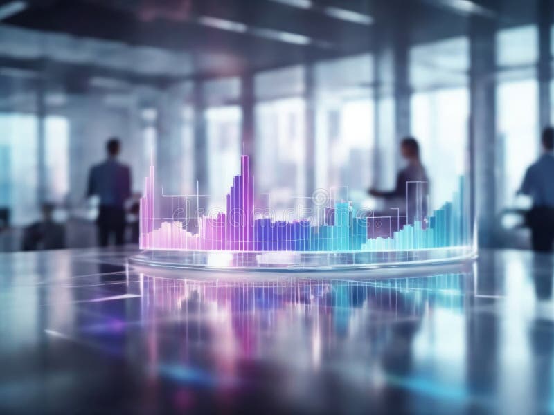 Real-Time Data Analysis in the Office Stock Illustration - Illustration ...