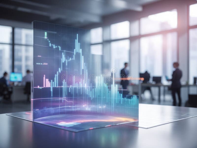 Real-Time Data Analysis in the Office Stock Illustration - Illustration ...