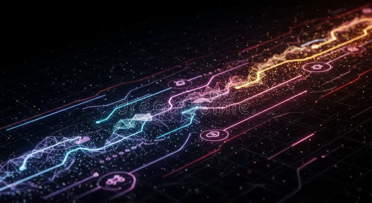 RealTime Data Flow and Predictive Analytics Abstract Representation of ...