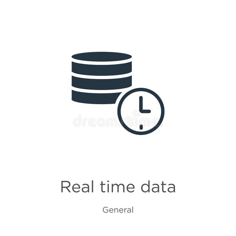 Real Time Data Icon Vector. Trendy Flat Real Time Data Icon from ...