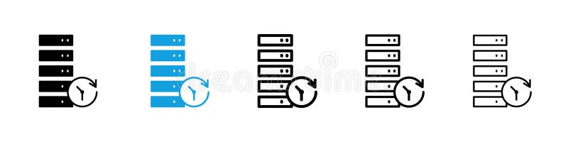 Real Time Data Line Icon Isolated on White Background Stock Vector ...