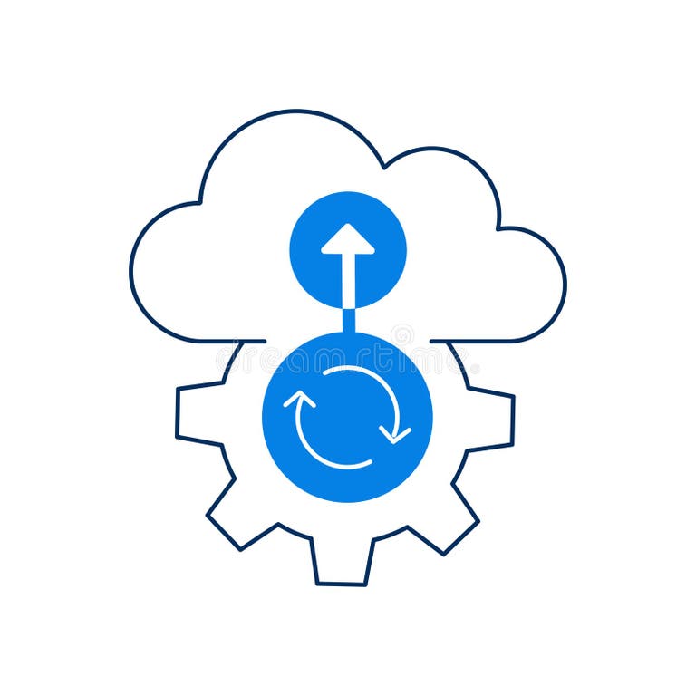 Real-Time Data Synchronization Vector Icon Stock Vector - Illustration ...