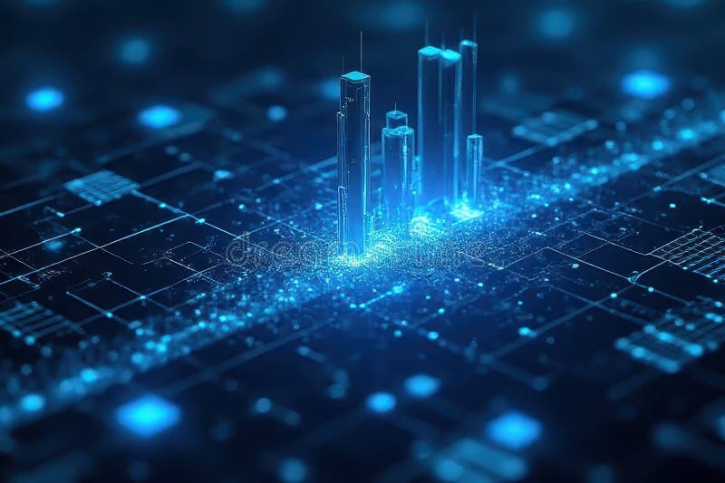 Real-Time Data Transmission Visualization Stock Illustration ...