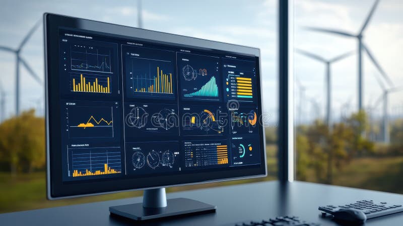 Real-Time Energy Dashboard Displaying Clean Data and Insights Stock ...