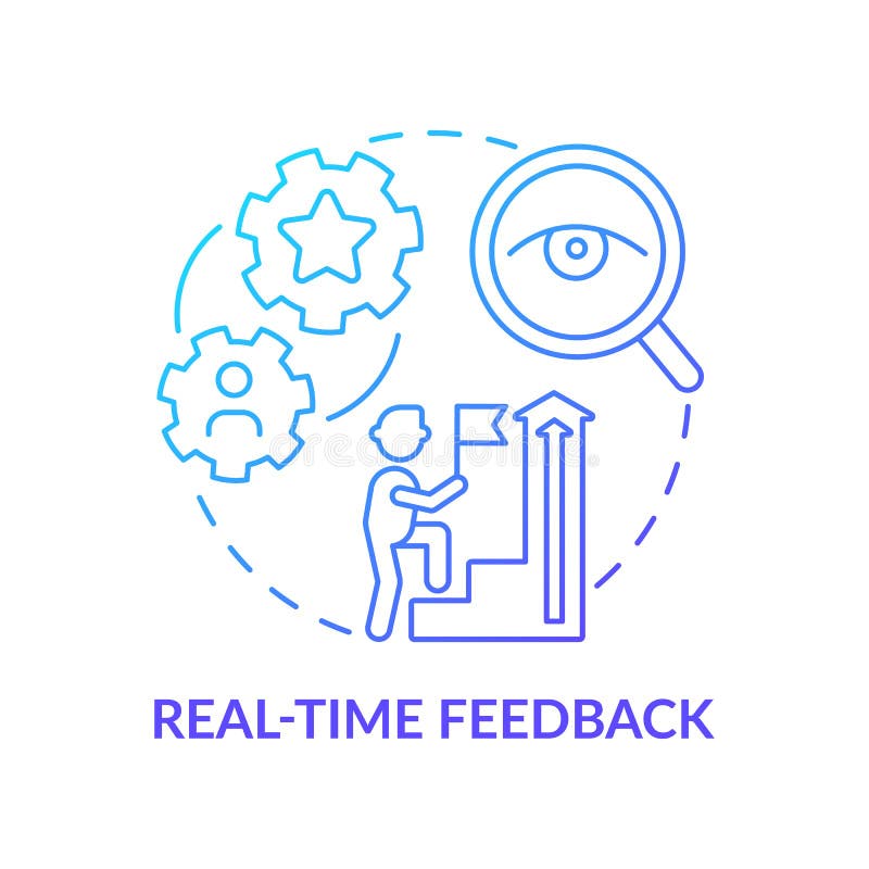 Real Time Feedback Blue Gradient Concept Icon Stock Vector ...